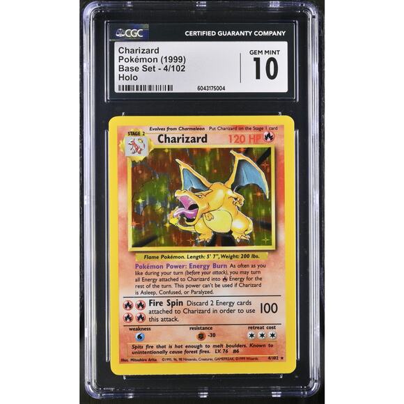 Pokemon | Other | Cgc Gem Mint Charizard 4102 Pokmon 1999 Unlimited ...